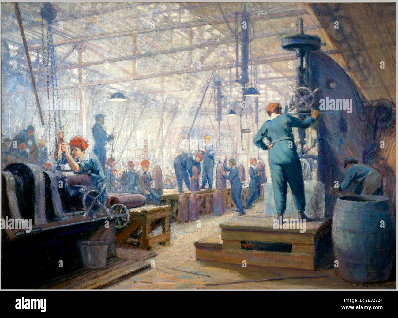 George Agnew Reid - Women Operators Stock Photo - Alamy