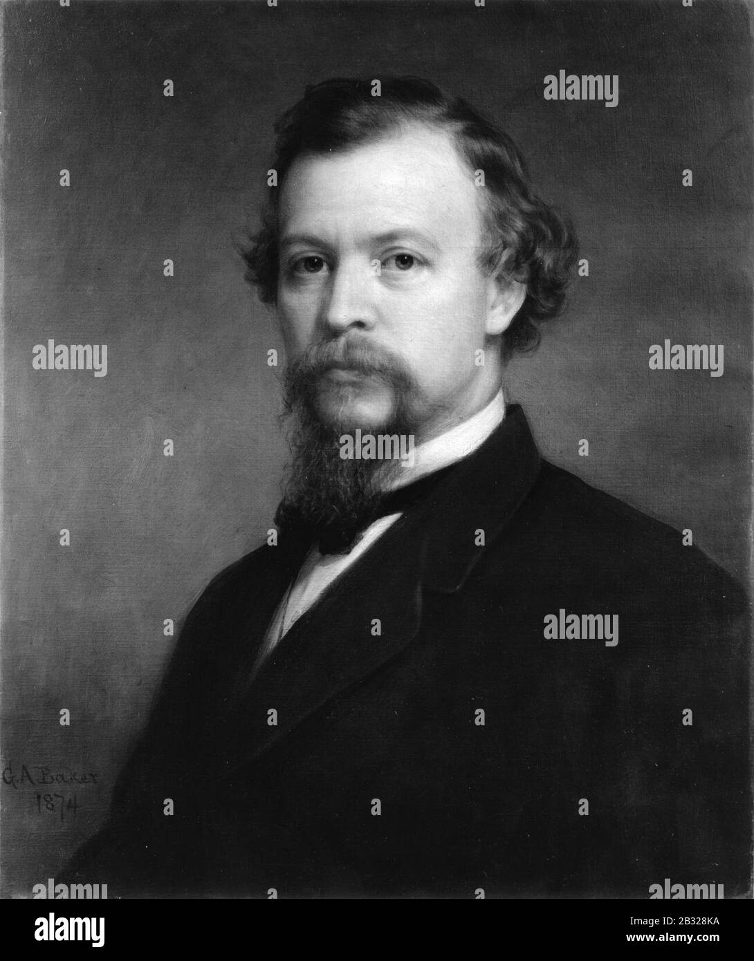 George Augustus Baker - Portrait of the Artist Stock Photo - Alamy