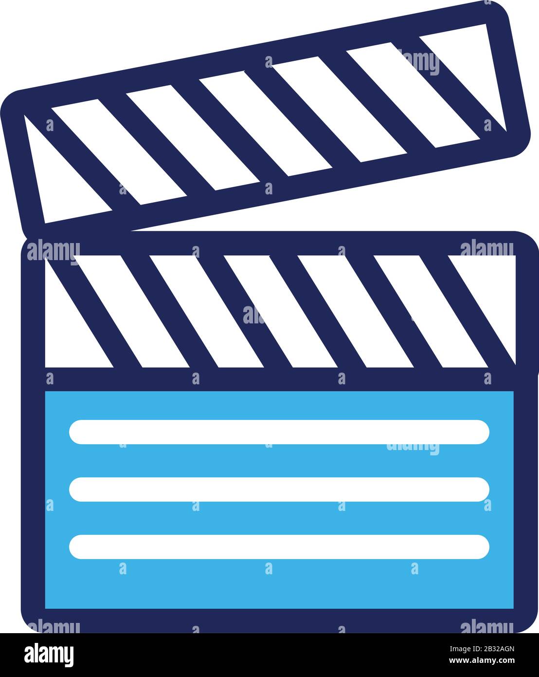 clapper board line and fill style icon Stock Vector Image & Art - Alamy