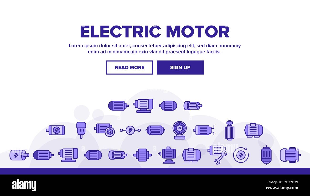 Electronic Motor Tool Landing Header Vector Stock Vector Image & Art - Alamy