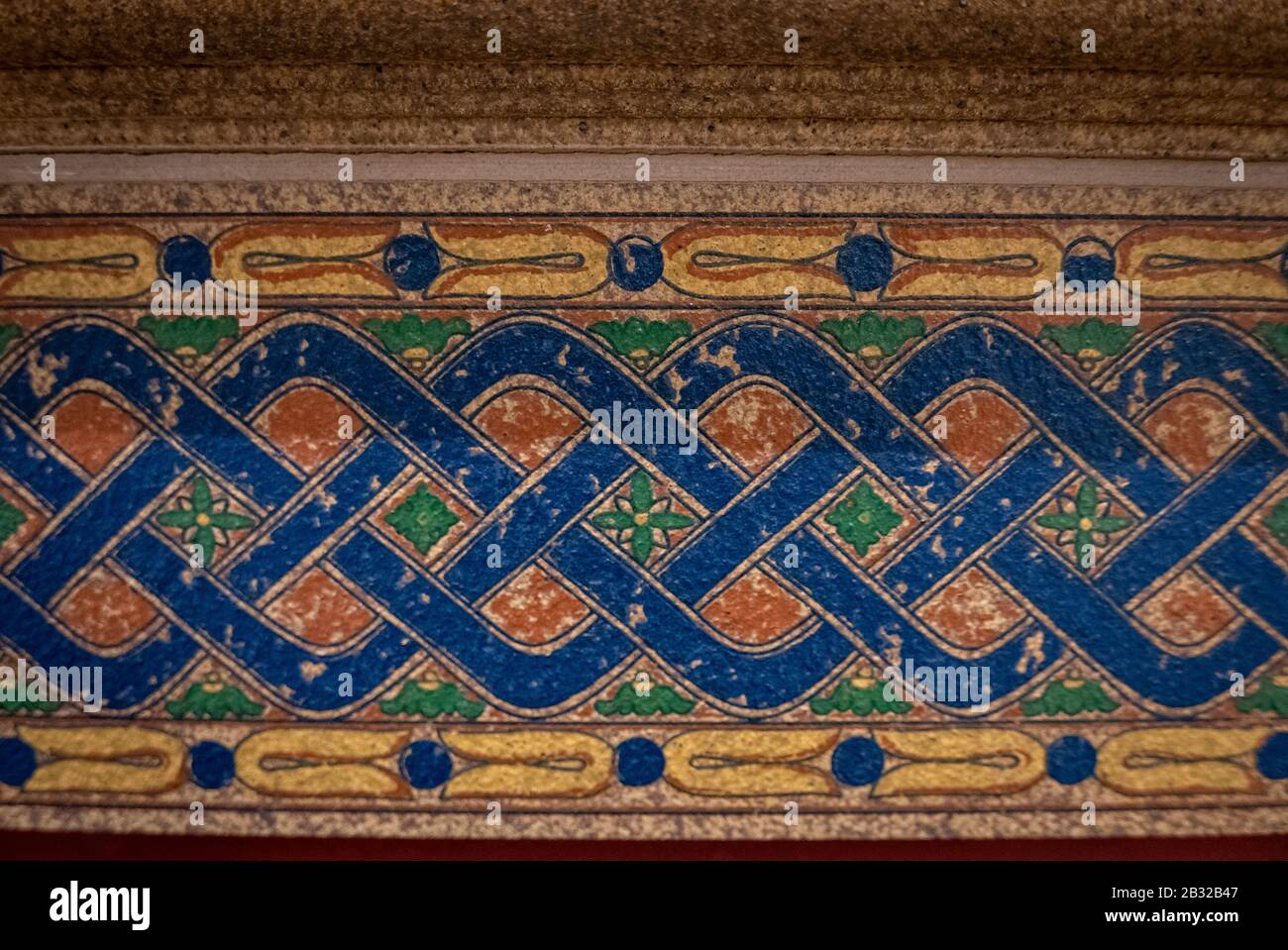 Texture of Antique ceramic tiles on the wall background Stock Photo - Alamy