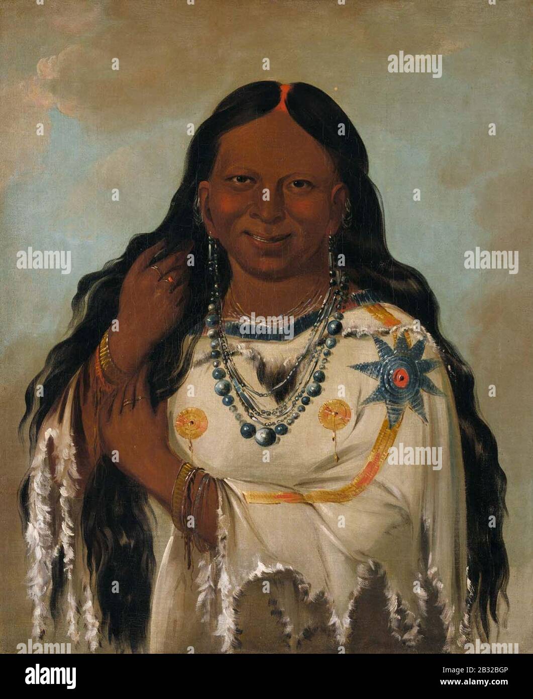 George Catlin - Kay-a-gís-gis, a Young Woman Stock Photo - Alamy