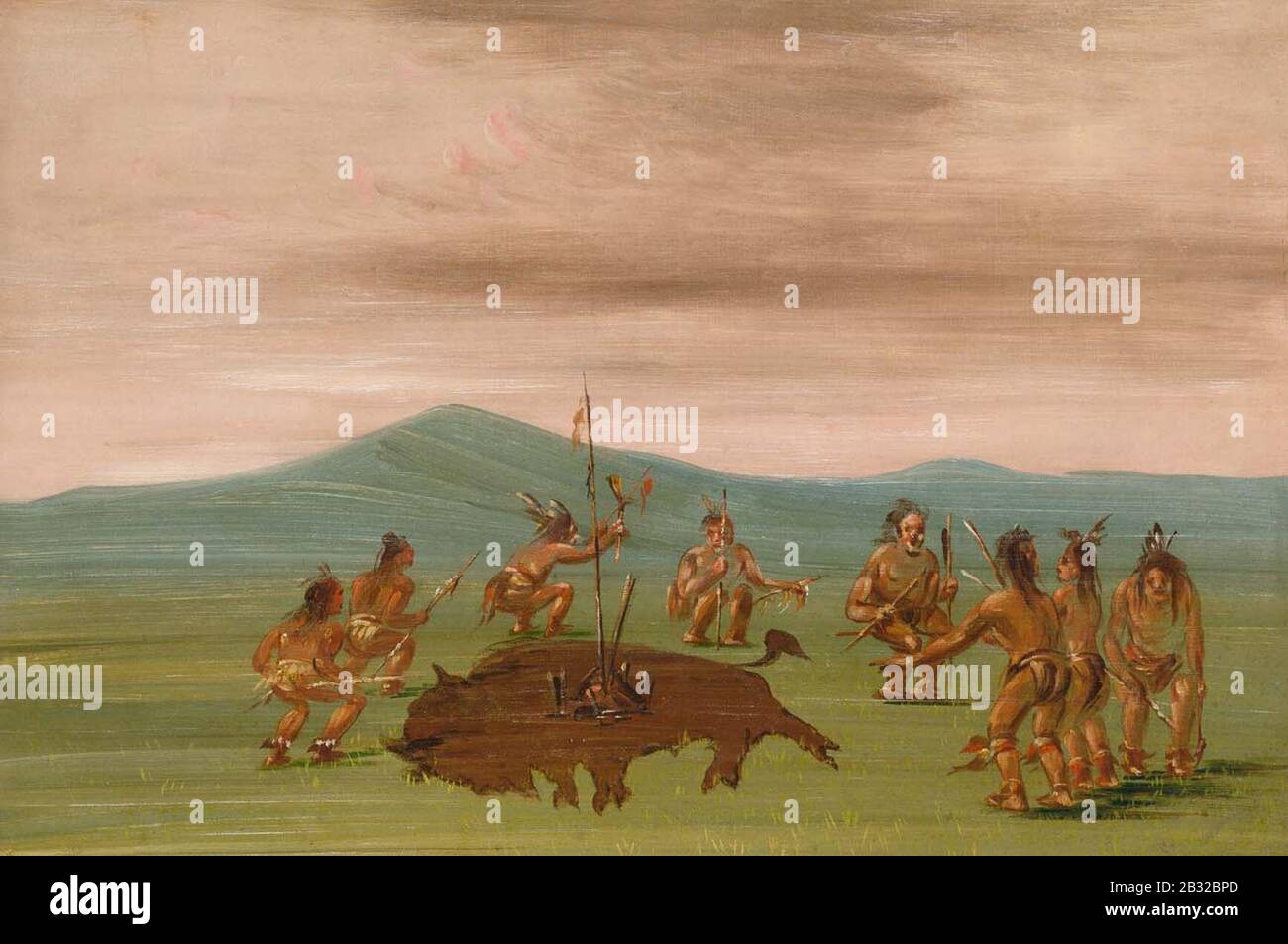 George Catlin - Medicine Buffalo of the Sioux Stock Photo - Alamy