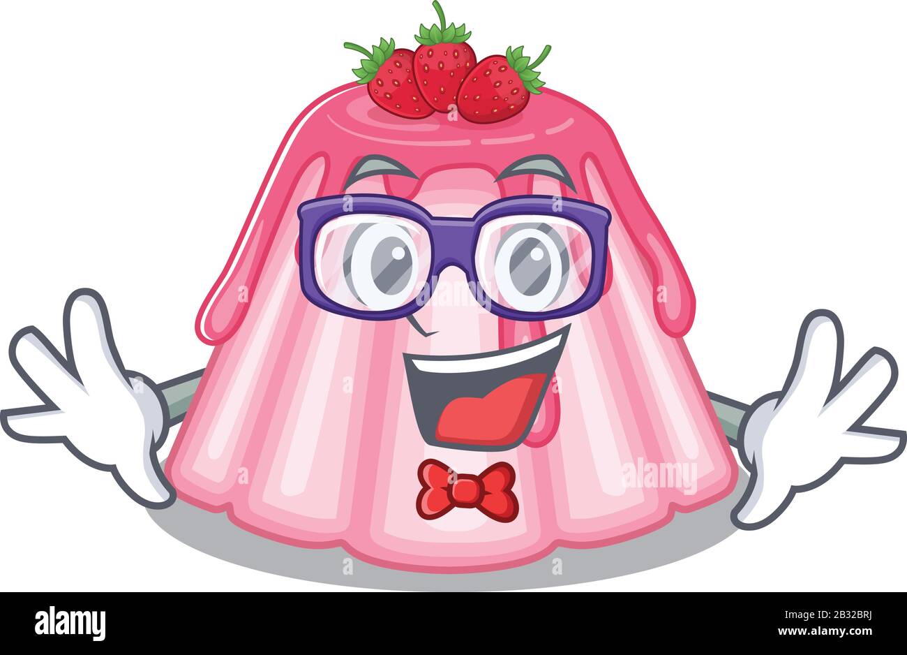 A cartoon concept of Geek strawberry jelly design Stock Vector Image ...
