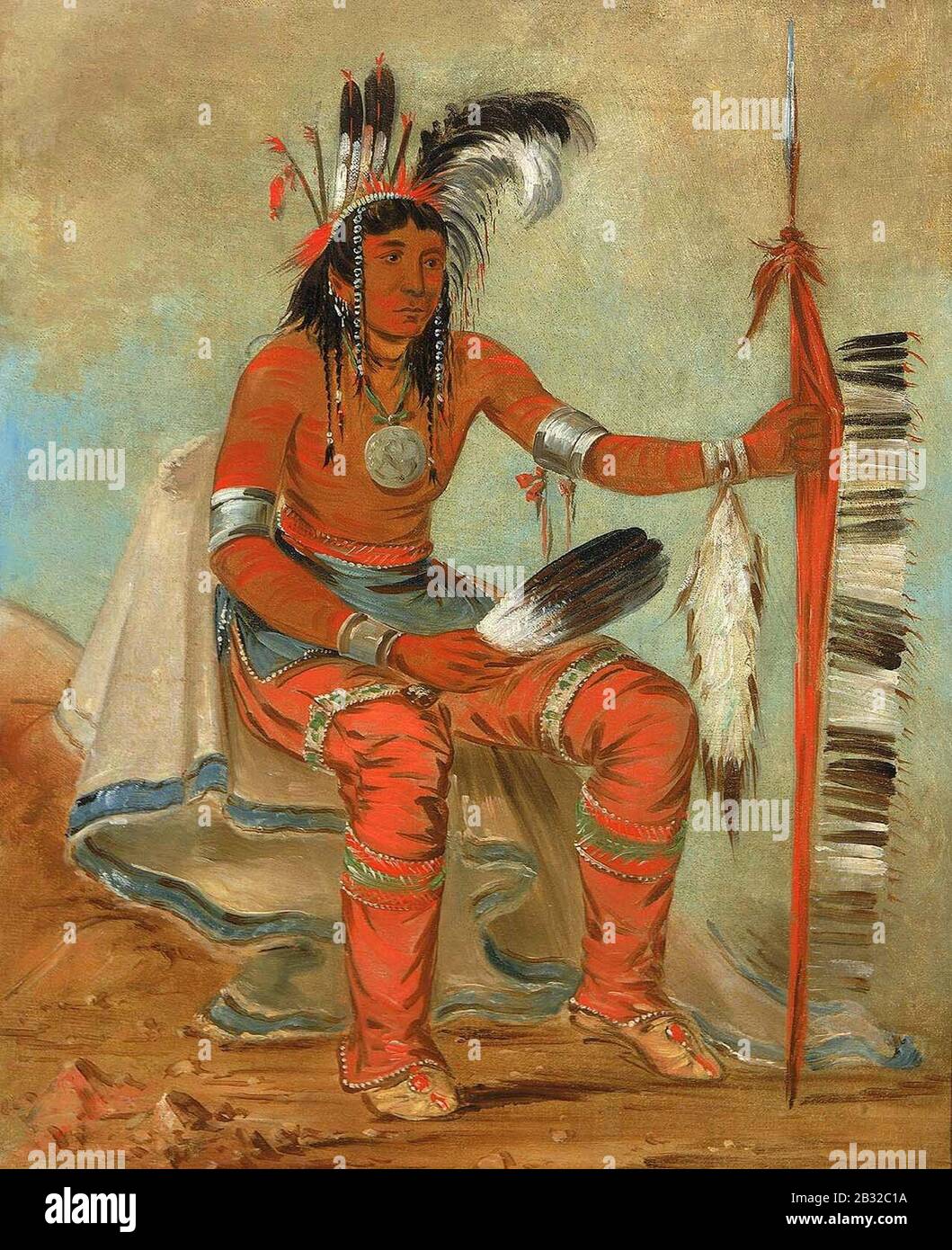 George Catlin - O'n-daig, The Crow, a Dandy Stock Photo - Alamy