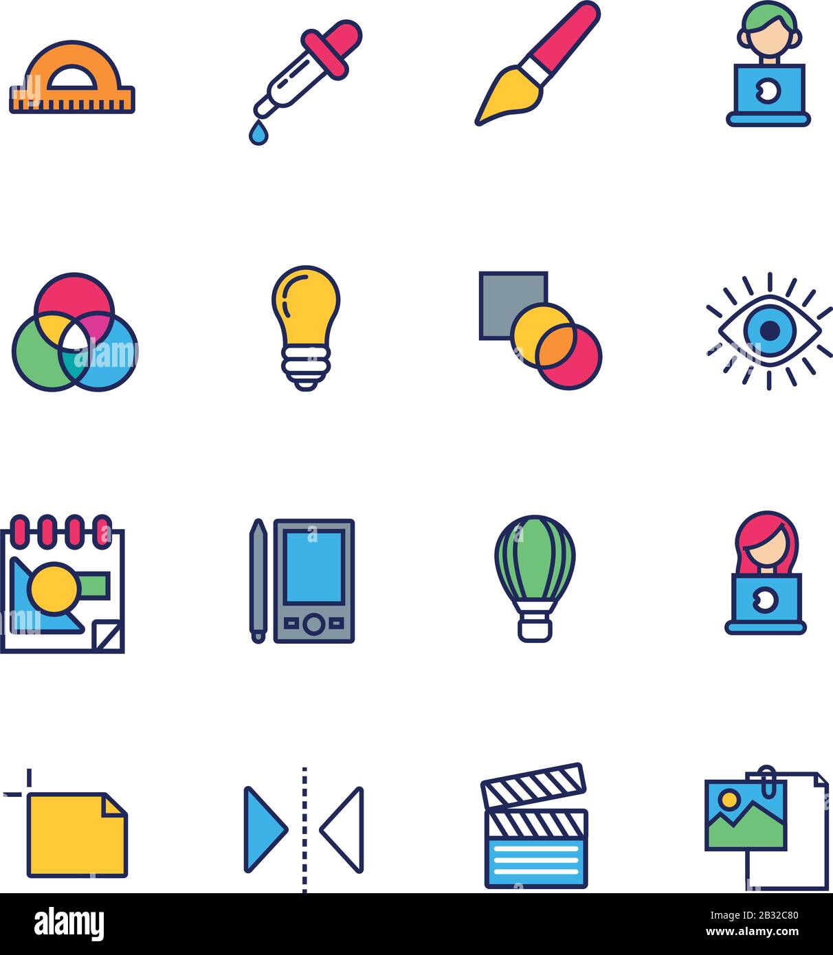 bundle of designer set icons Stock Vector Image & Art - Alamy