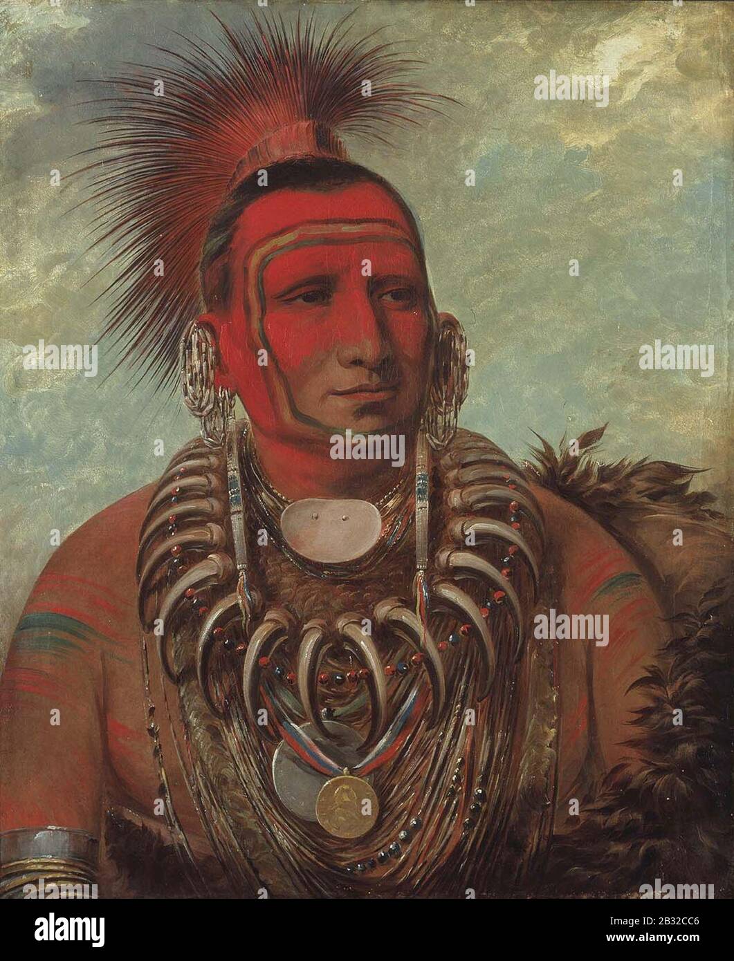 George Catlin - Shon-ta-yi-ga, Little Wolf, a Famous Warrior Stock ...