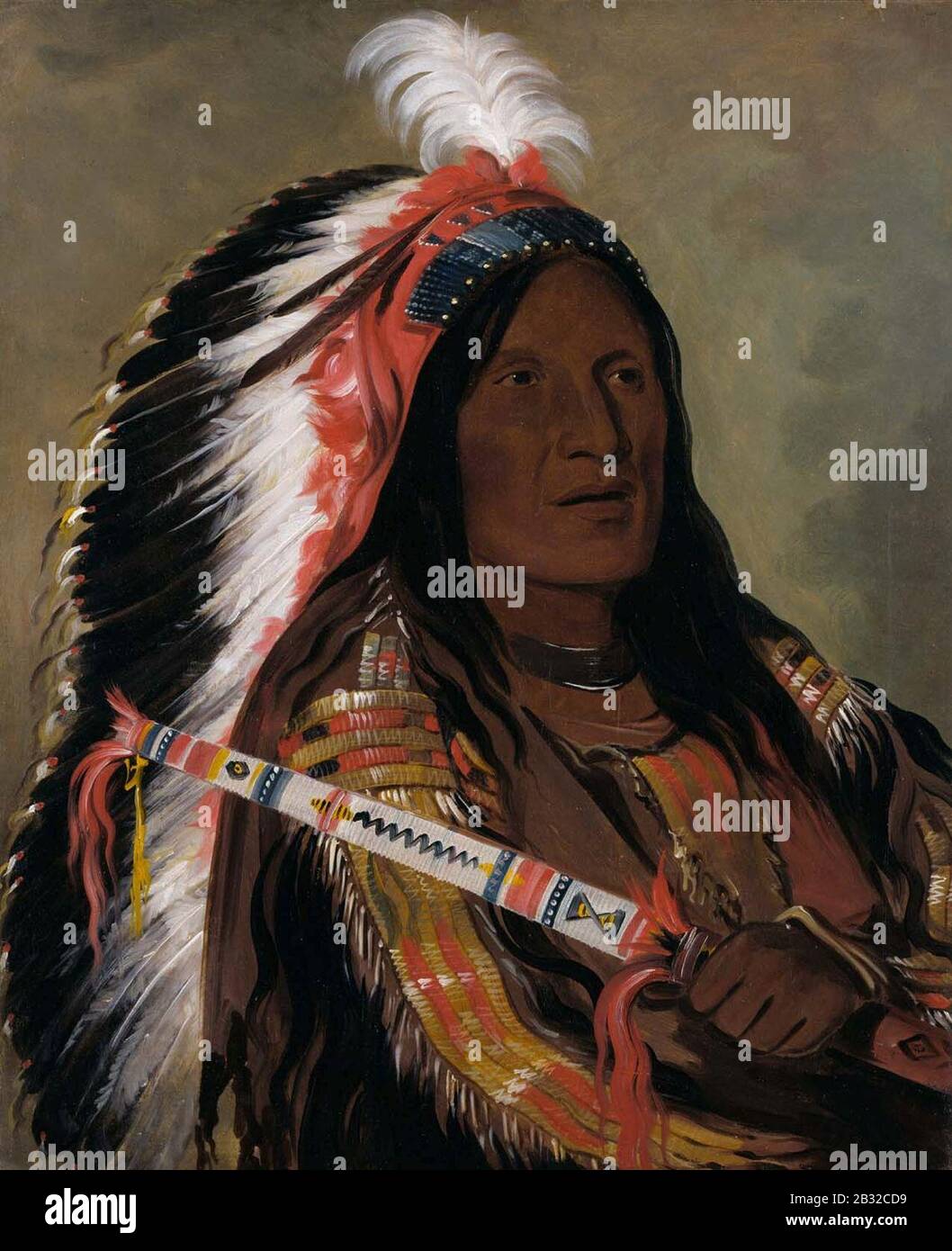 George Catlin - Táh-téck-a-da-háir, Steep Wind, a Brave of the Bad ...