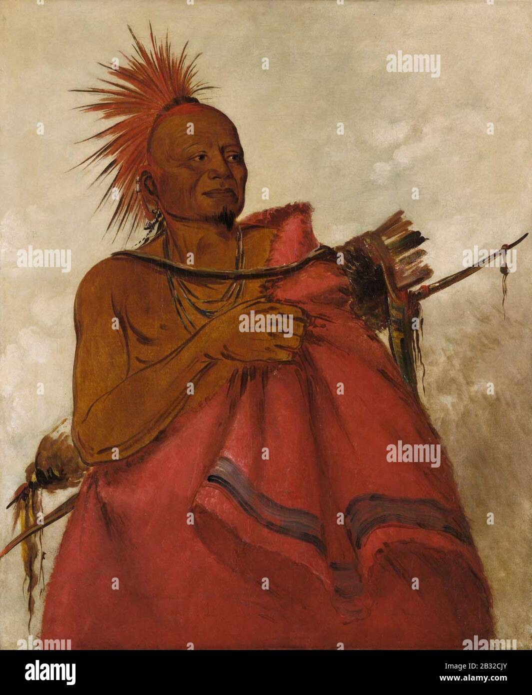 George Catlin - Tcha-tó-ga, Mad Buffalo, Murderer of Two White Men ...