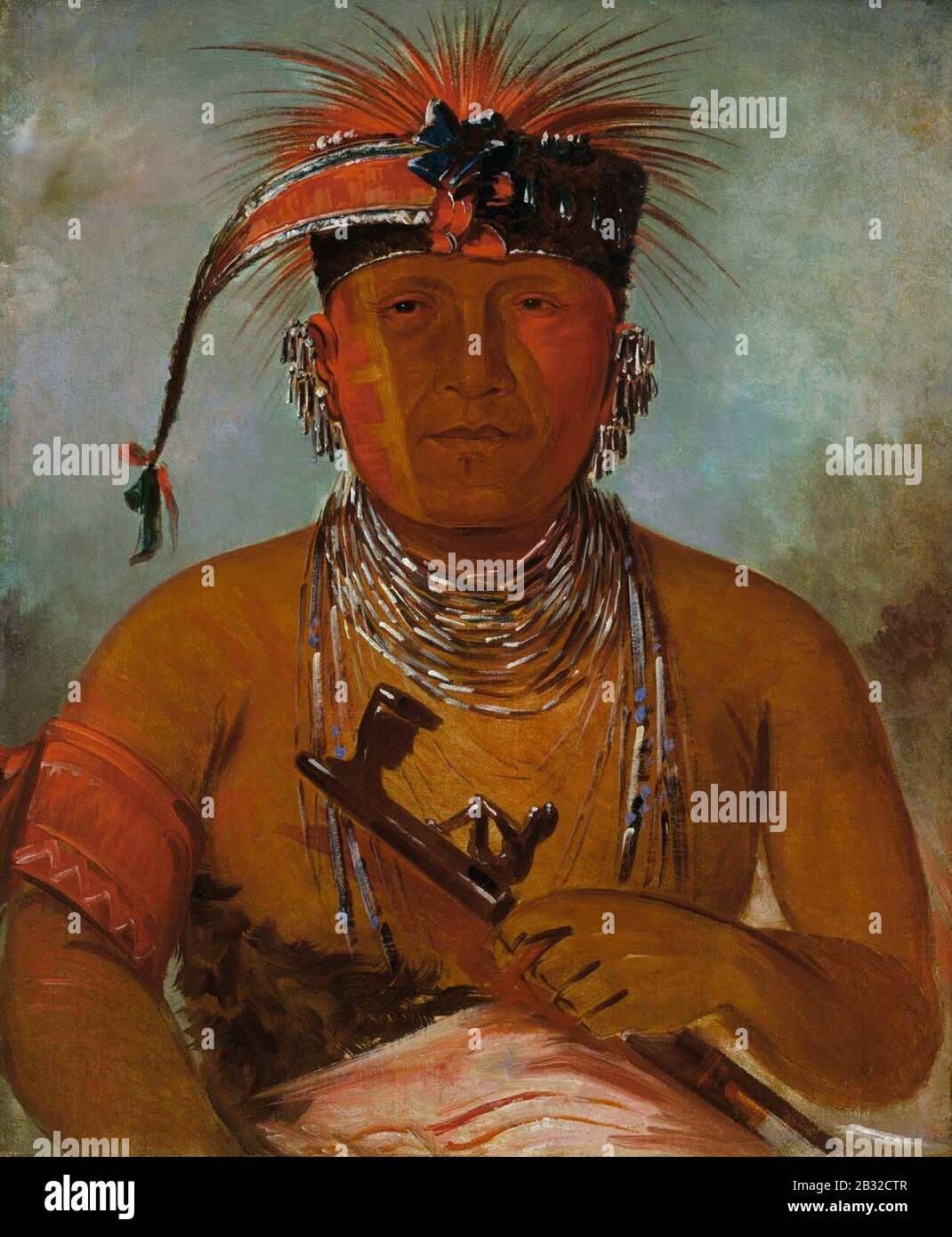 George Catlin - Wée-ke-rú-law, He Who Exchanges Stock Photo - Alamy