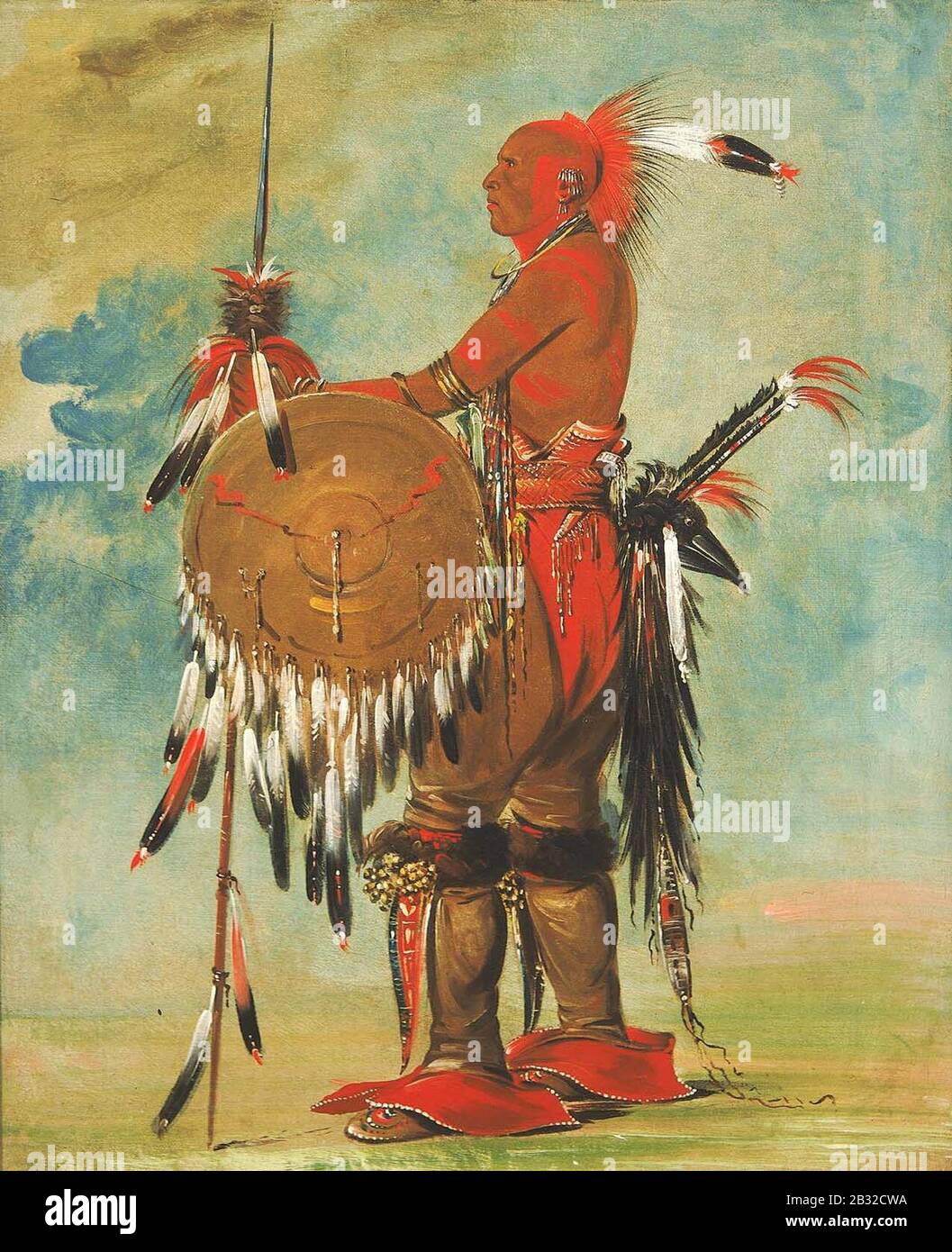 George Catlin - Wáh-pa-ko-lás-kuk, Bear's Track Stock Photo - Alamy