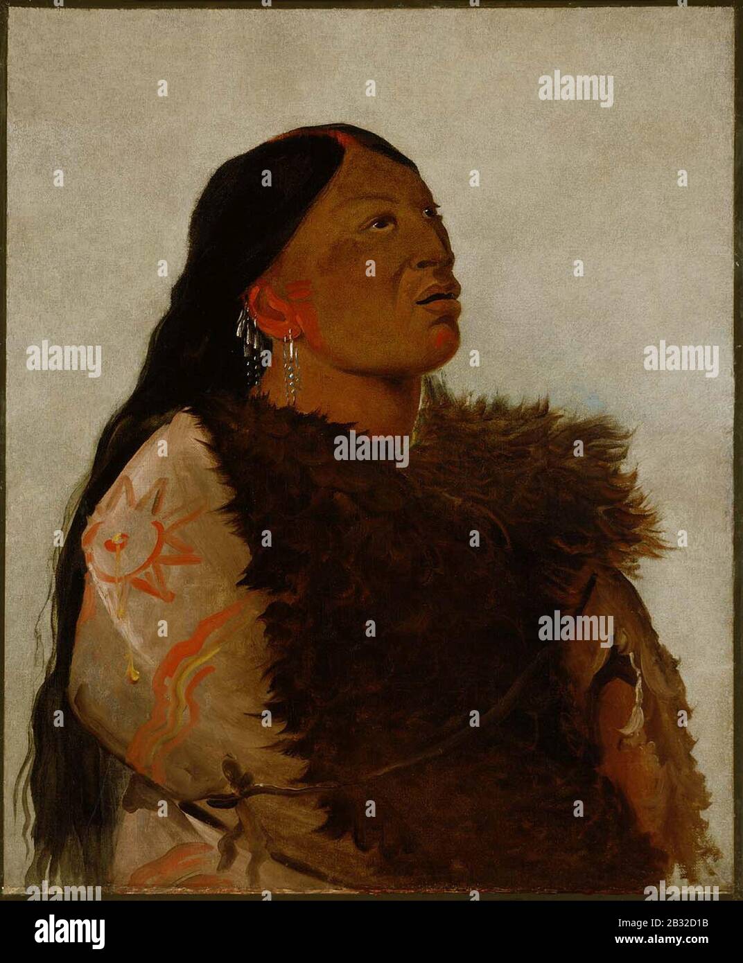 George Catlin - Wife of The Six Stock Photo - Alamy
