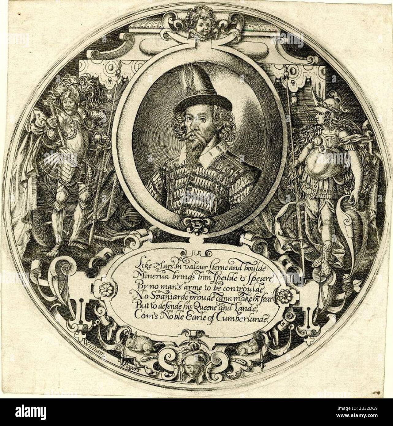 George Clifford, 3rd Earl of Cumberland by William Rogers Stock Photo ...