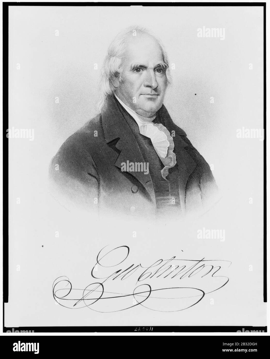 George Clinton, head-and-shoulders portrait, facing right) - painted by ...