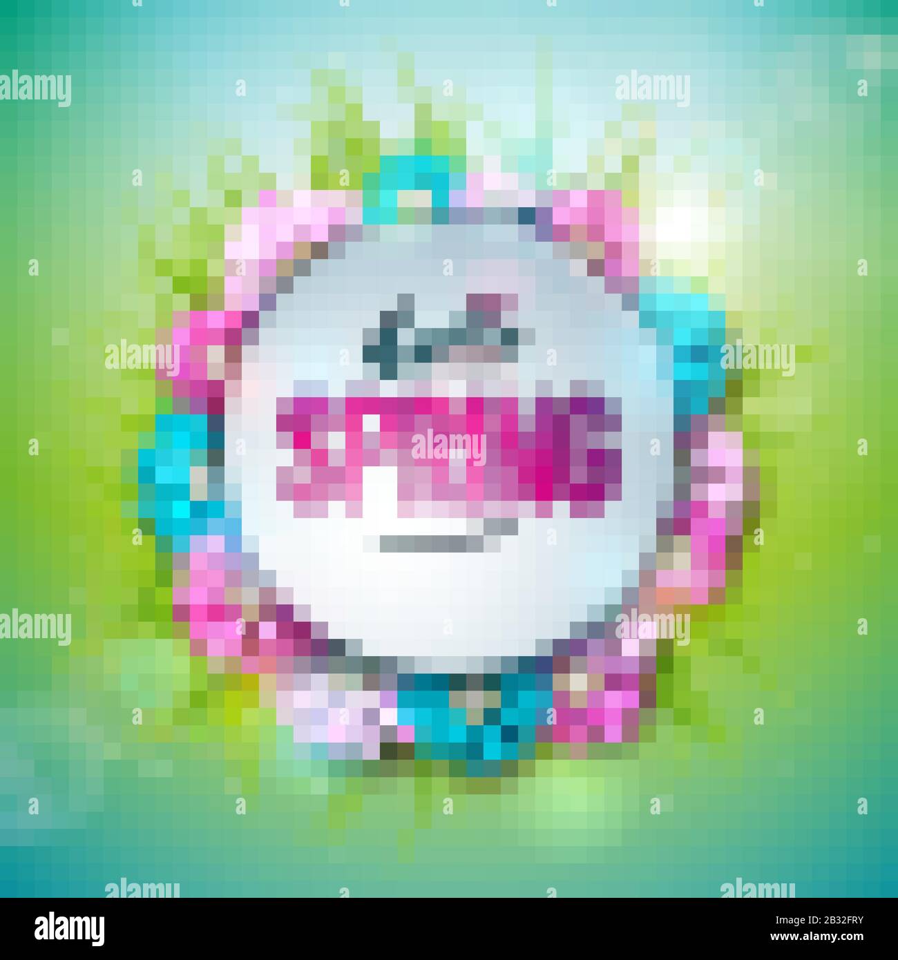 Vector Illustration on a Spring Nature Theme with Beautiful Colorful ...