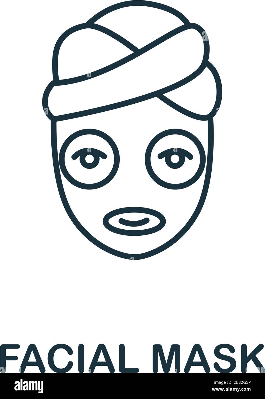 Facial Mask icon from spa therapy collection. Simple line element ...