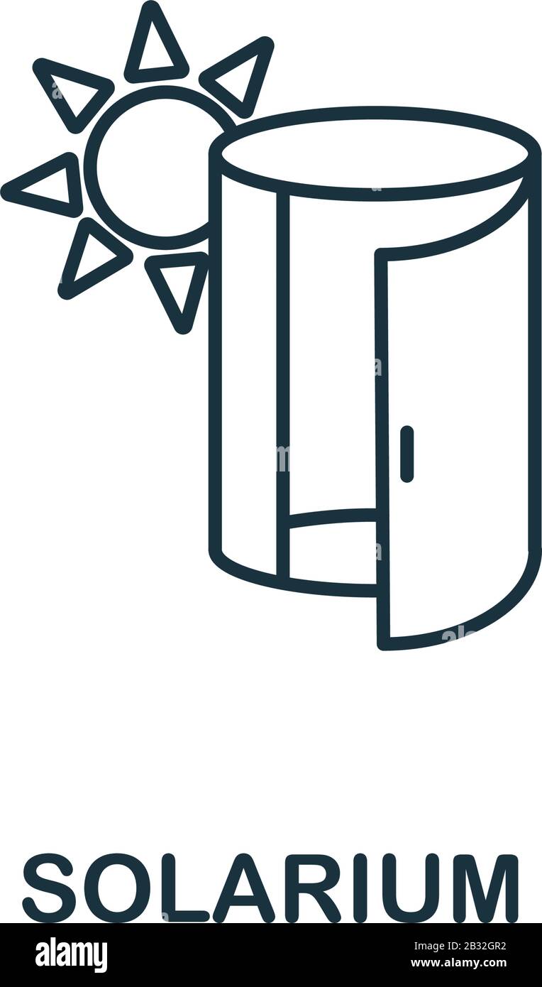 Solarium icon from spa therapy collection. Simple line element Solarium ...