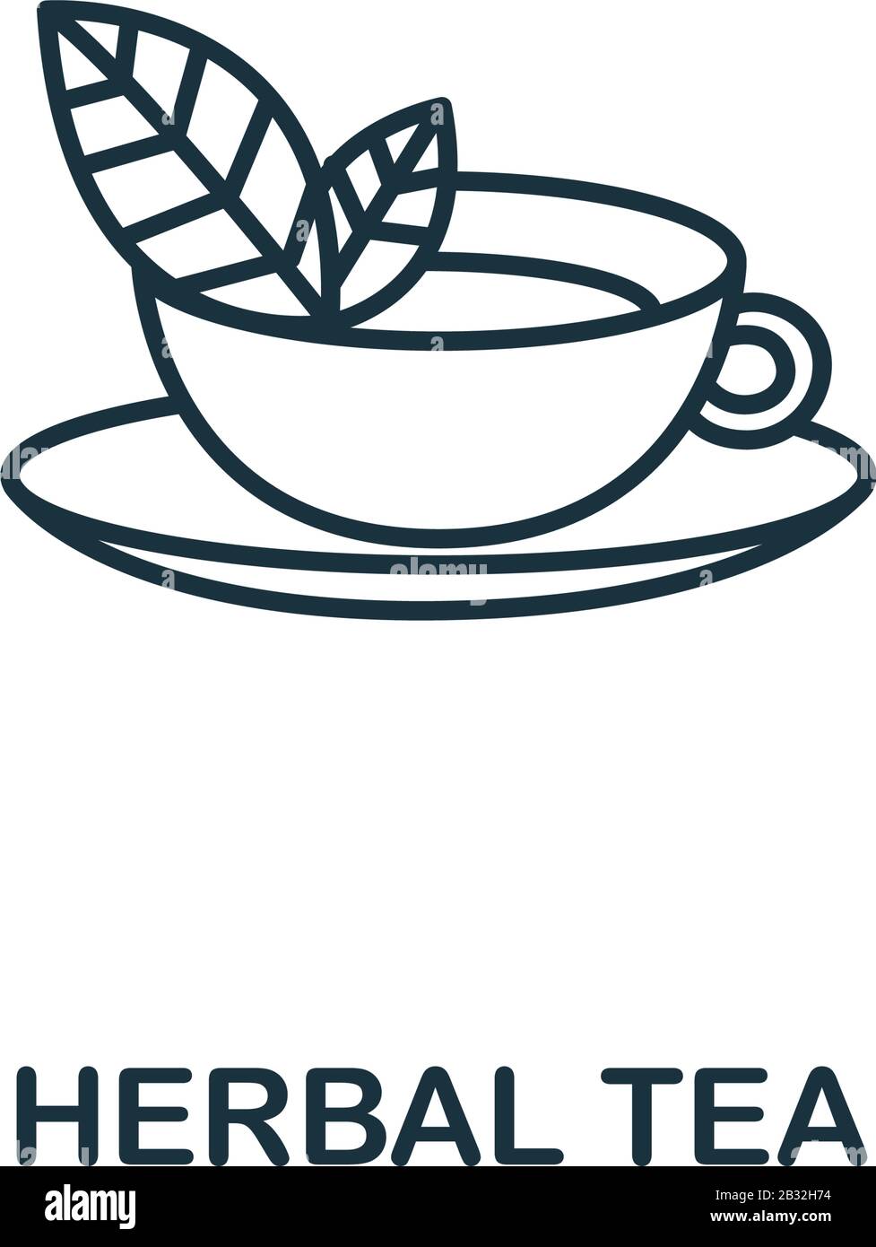 Herbal Tea icon from spa therapy collection. Simple line element Herbal ...