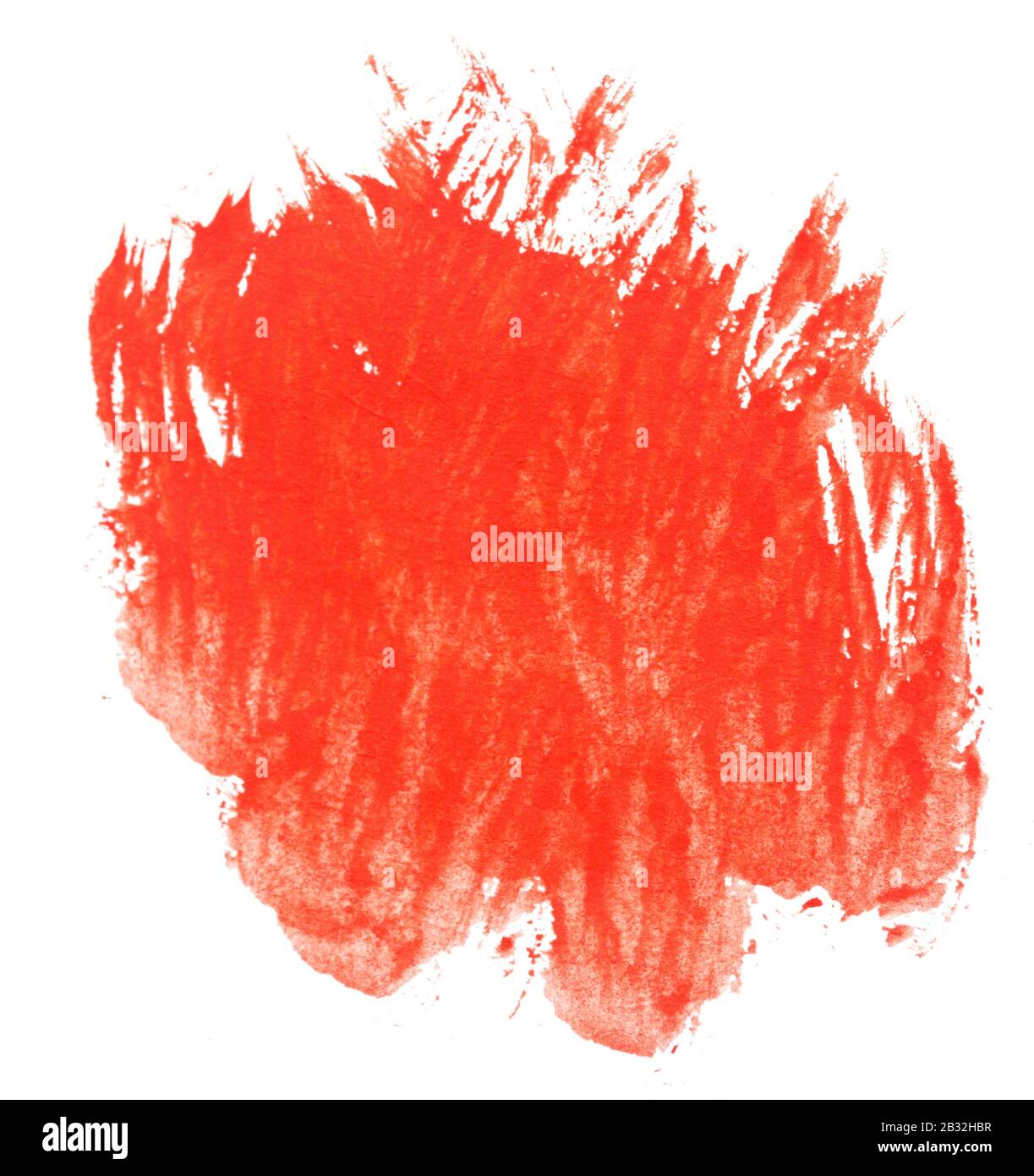 Red brush strokes isolated on white background Stock Photo - Alamy