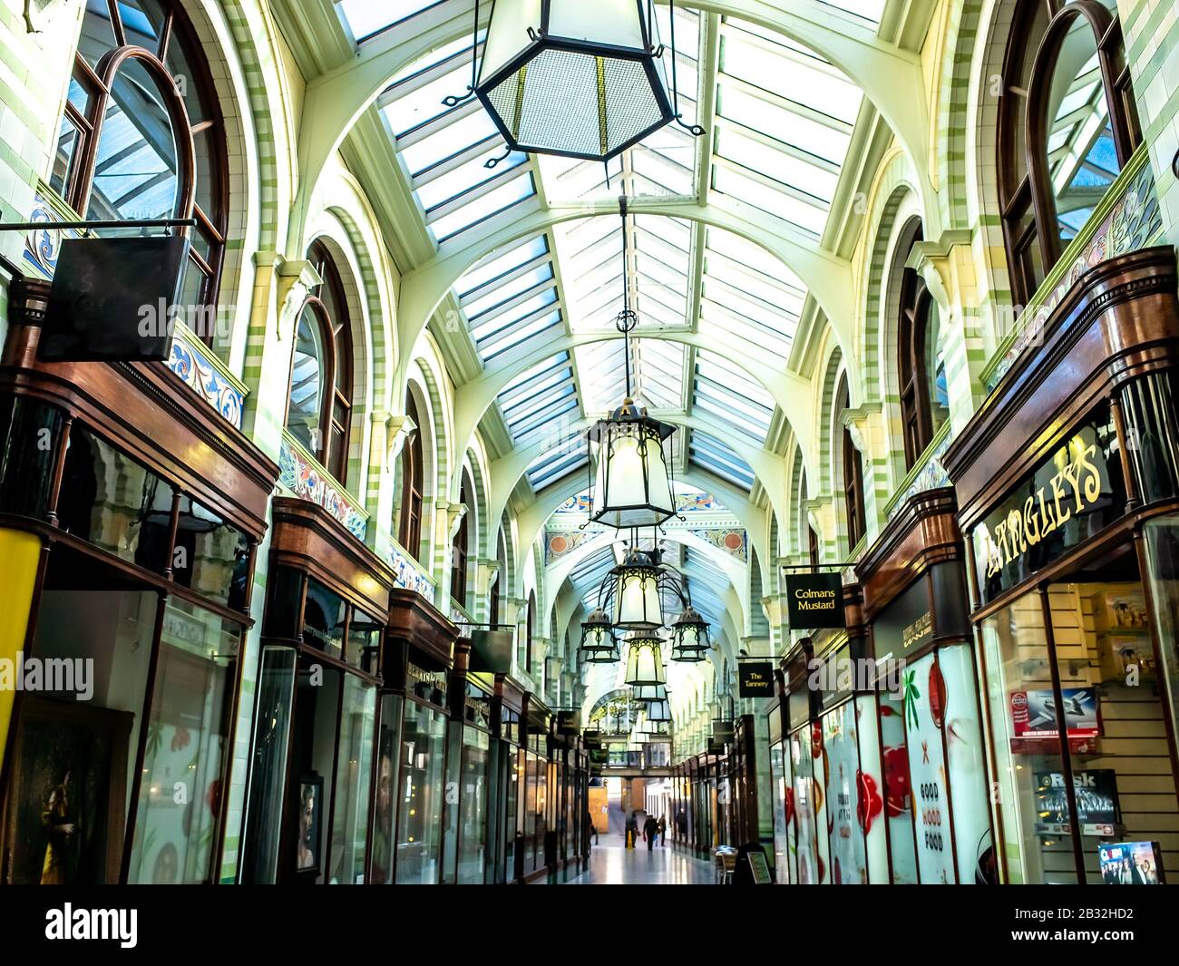 30 Norwich, Norfolk, UK – March 01 2020.The Royal Arcade. A historical ...
