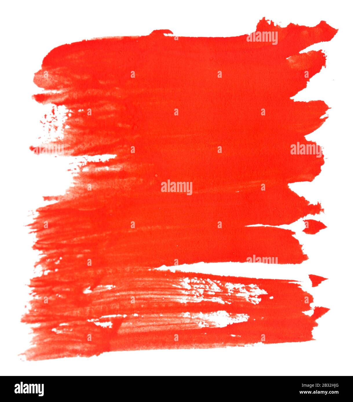 Red brush strokes isolated on white background Stock Photo - Alamy