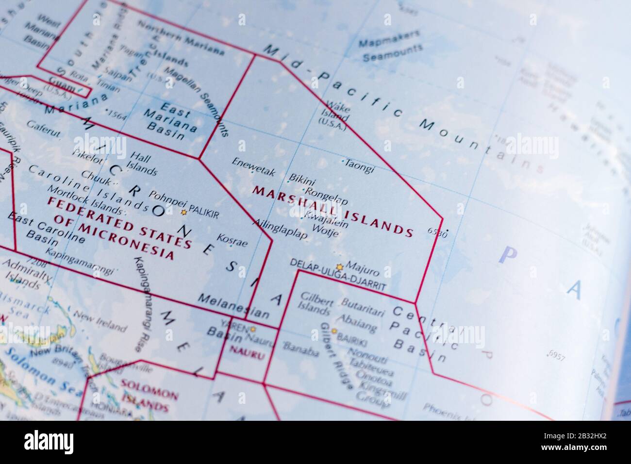 Map Of Marshall Islands High Resolution Stock Photography and Images ...