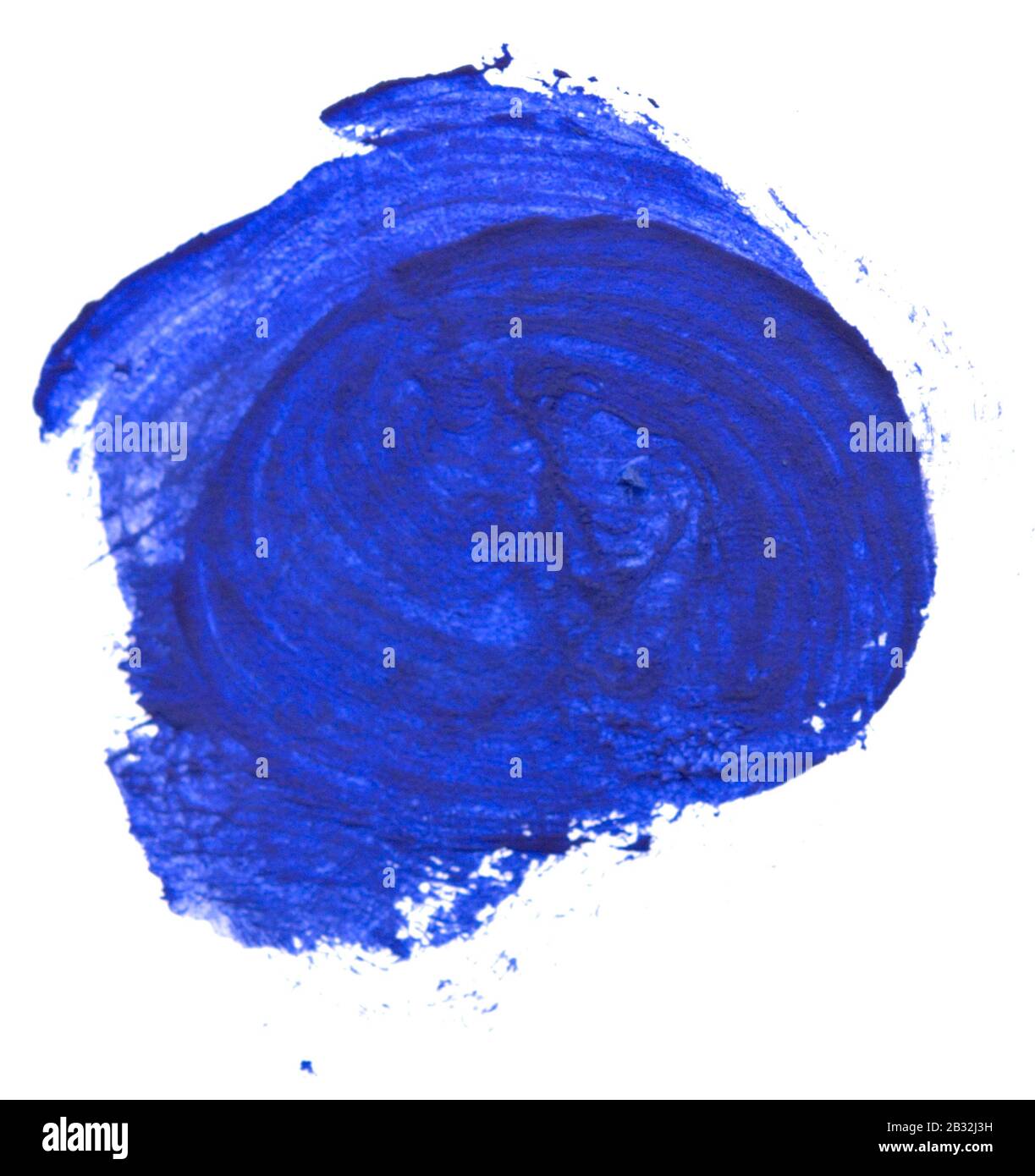 Blue paint circle isolated on white background Stock Photo - Alamy