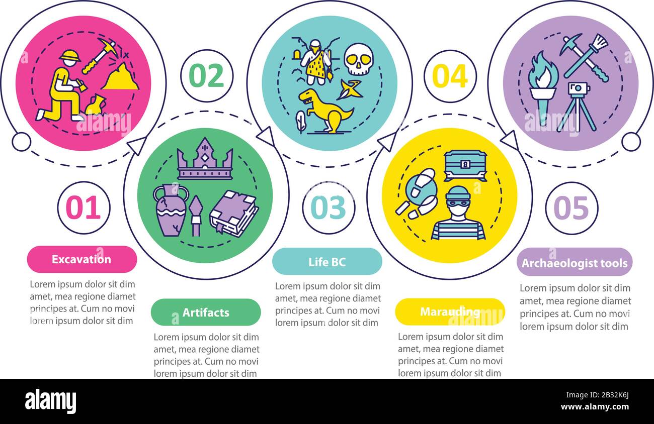 Archeology vector infographic template. Historical science presentation ...