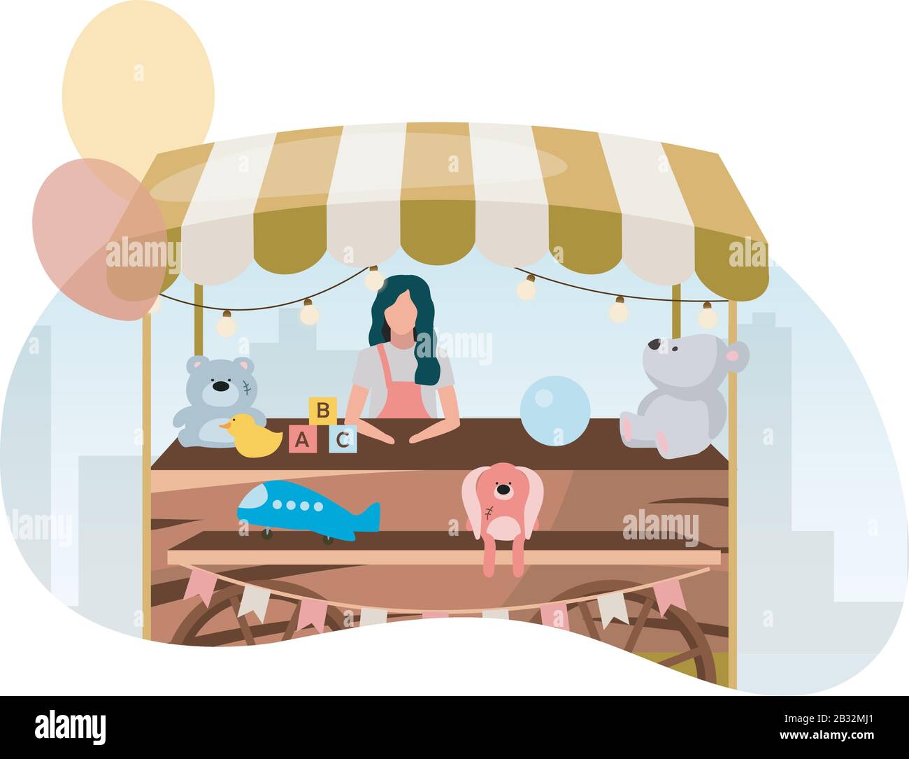 Wooden toys stall kids hi-res stock photography and images - Alamy
