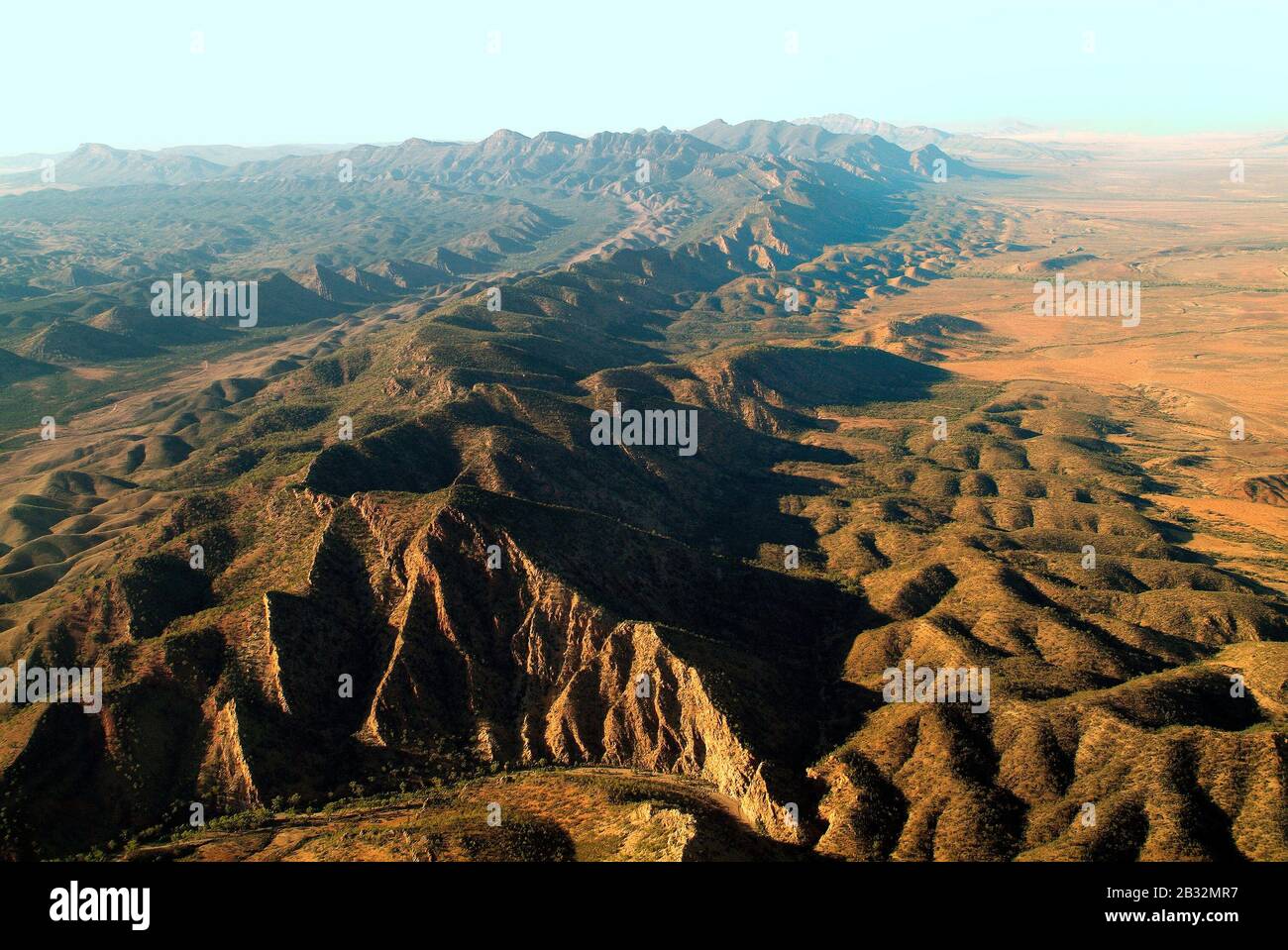 Australia, aerial view from Flinders Range Stock Photo - Alamy