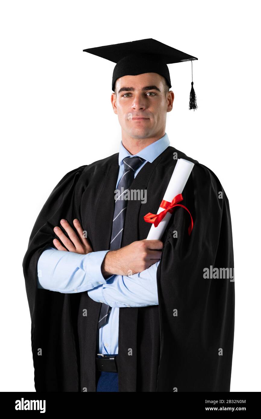 Man holding degree certificate hi-res stock photography and images - Alamy