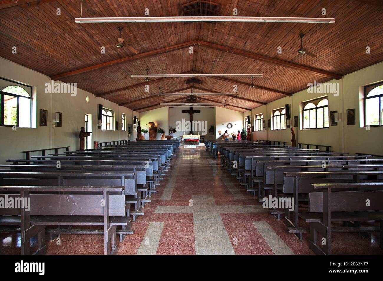 Hanga Roa, Easter Island / Chile - 27 Dec 2019: Rapa Nui. The church in ...