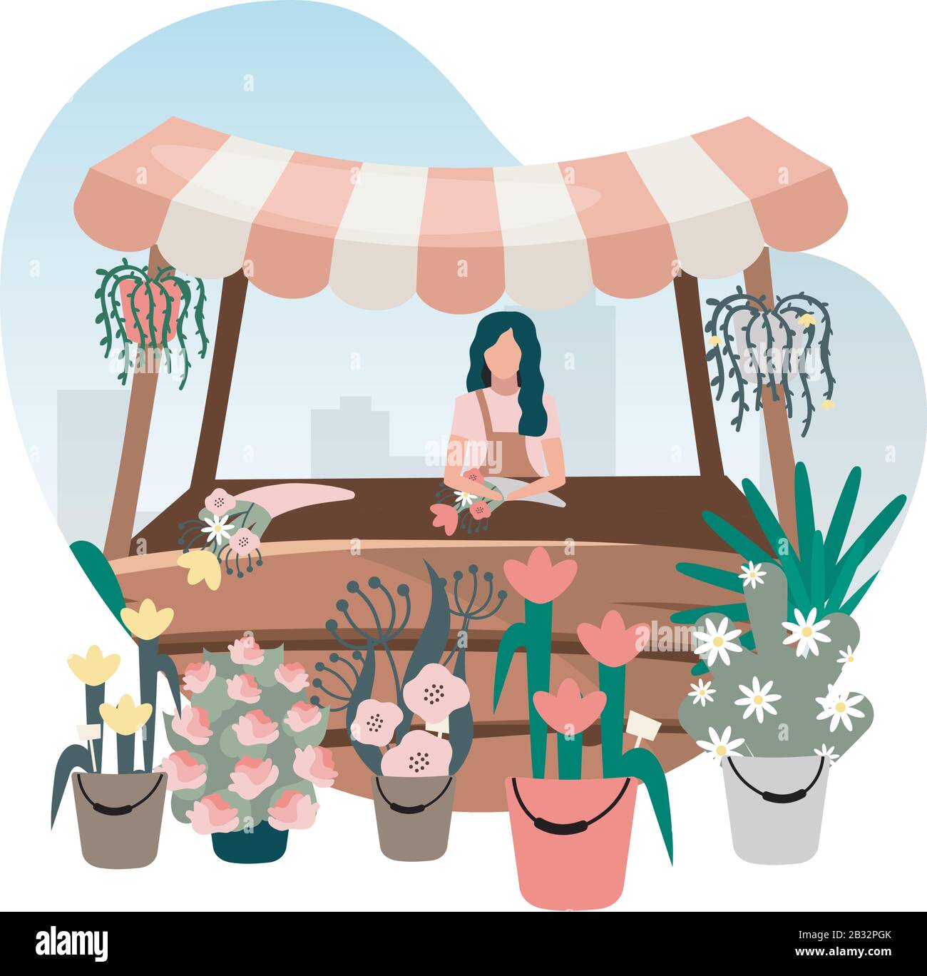 Selling houseplants Stock Vector Images - Alamy