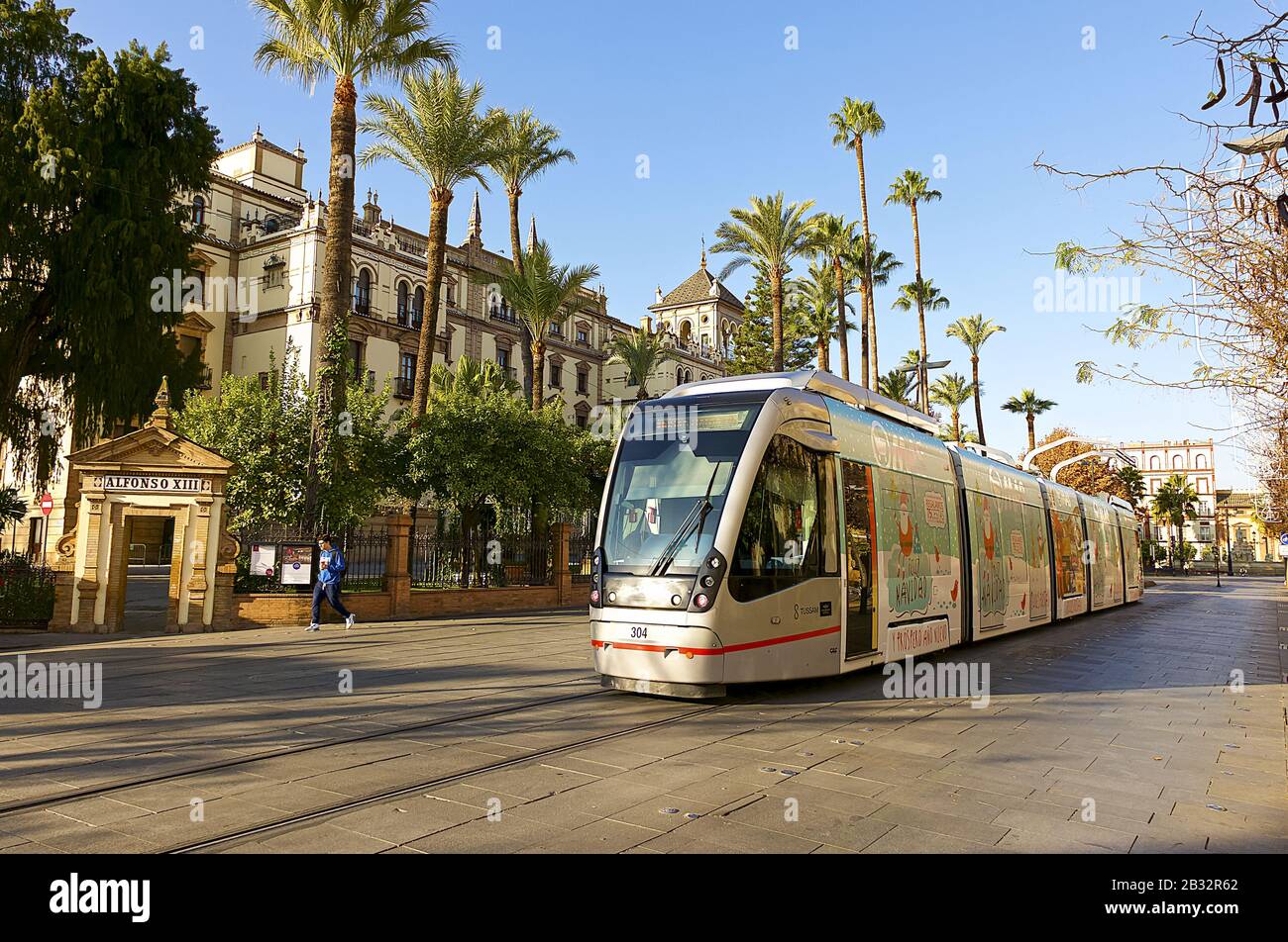 Tramway in seville hi-res stock photography and images - Alamy