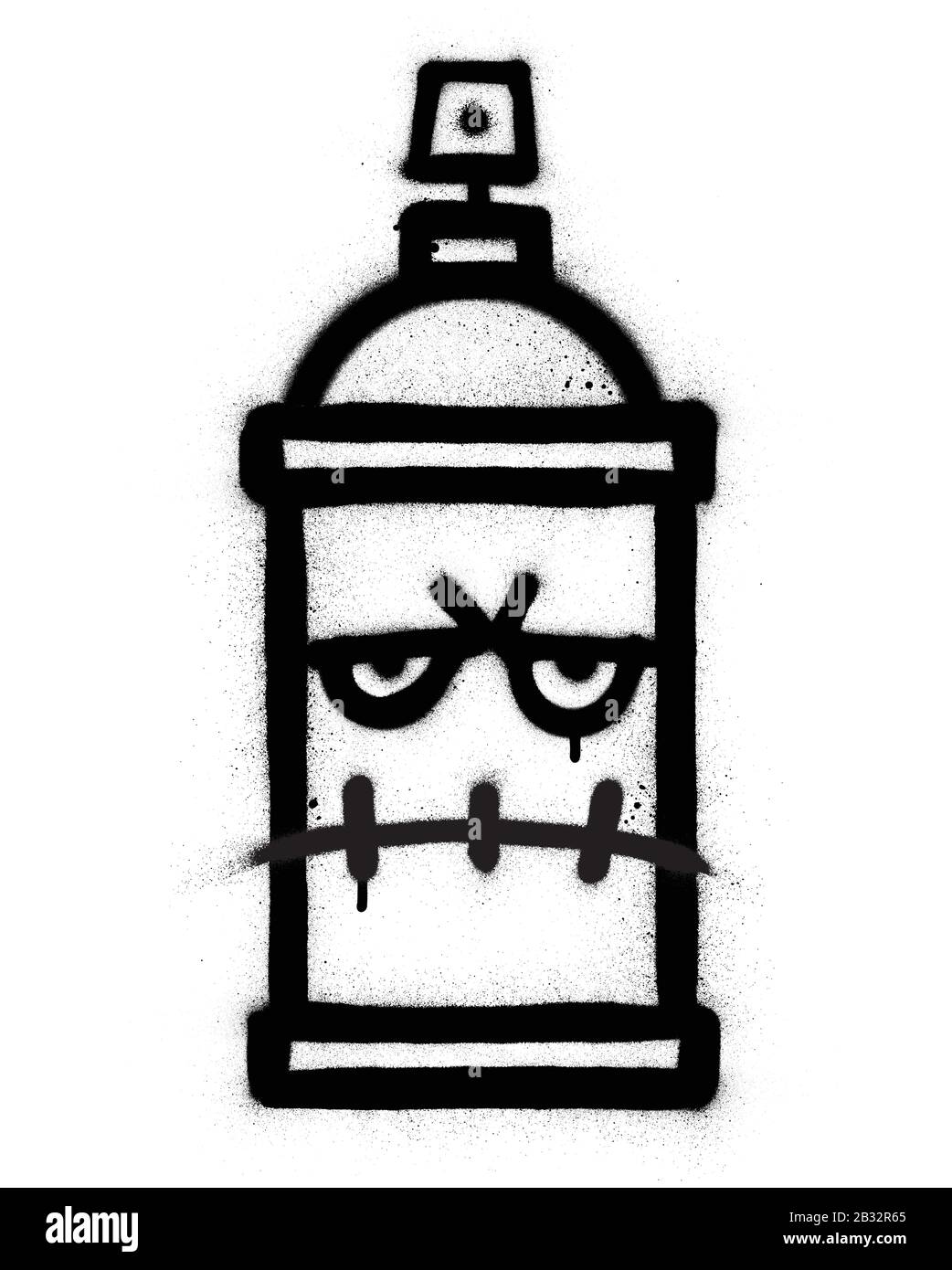 graffiti angry spraycan sprayed in black over white Stock Vector Image ...