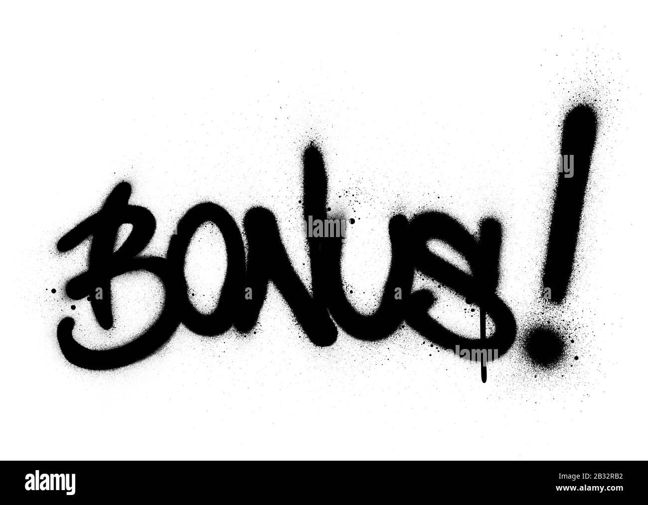 graffiti bonus word sprayed in black over white Stock Vector Image ...