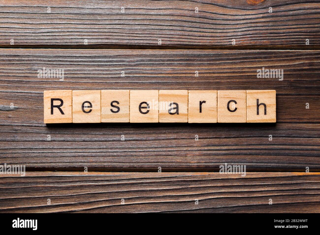 research word written on wood block. research text on table, concept ...