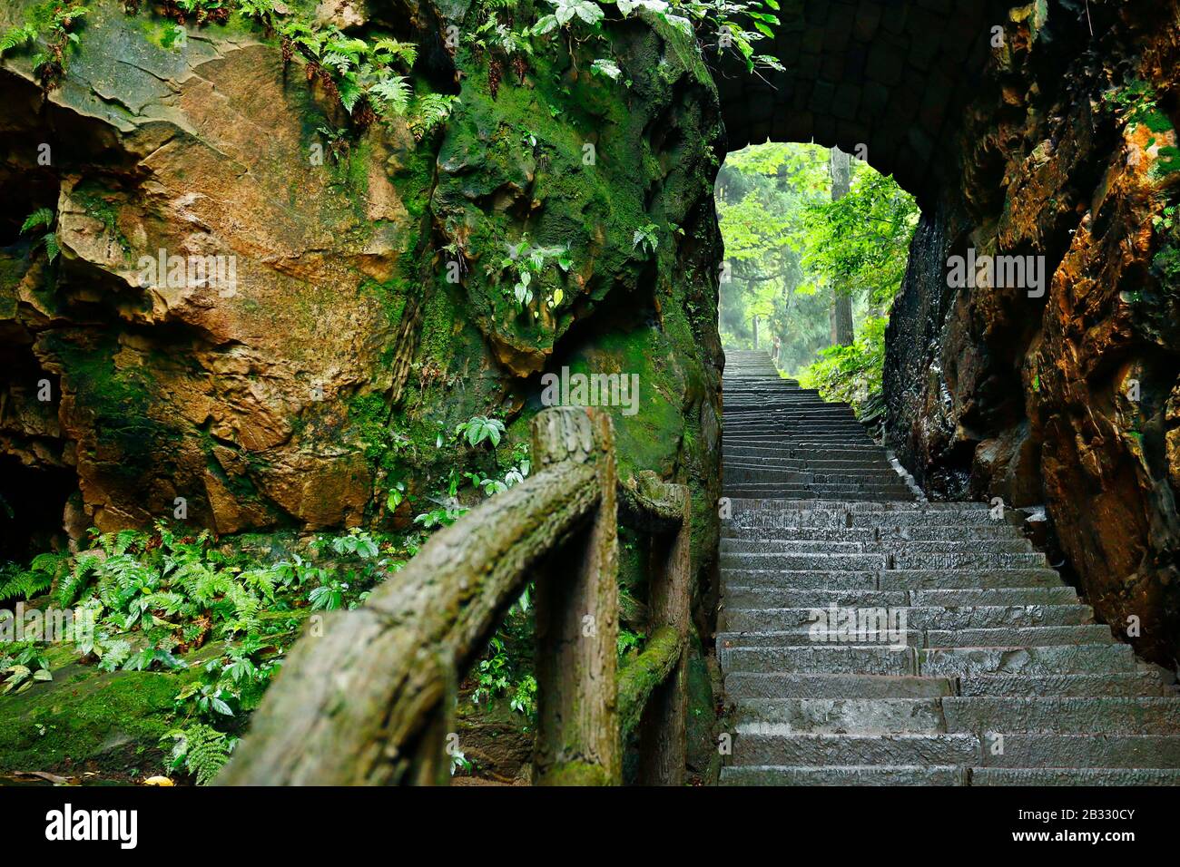 view of limestone cliff in Zhangjiajie national park, hunan,China Stock ...