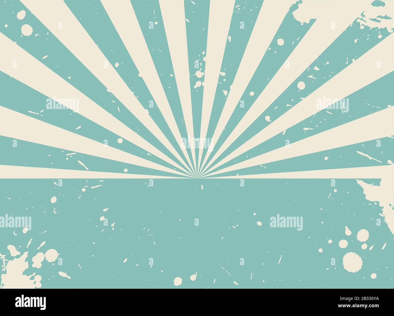Sunlight retro faded grunge background. green and beige color burst ...