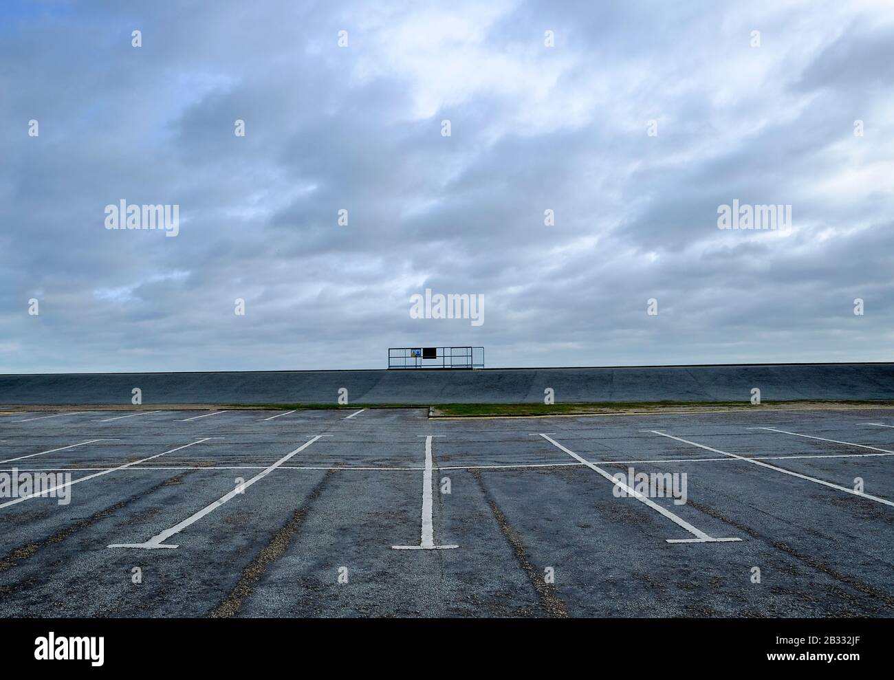 Empty car park at Fort Green, Aldeburgh, Suffolk. UK Stock Photo - Alamy