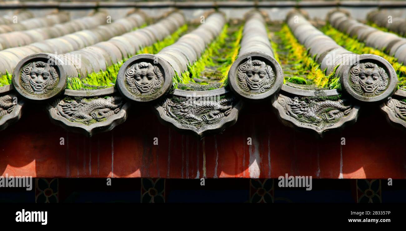 traditional tile roof ,of chinese roof temple Stock Photo - Alamy