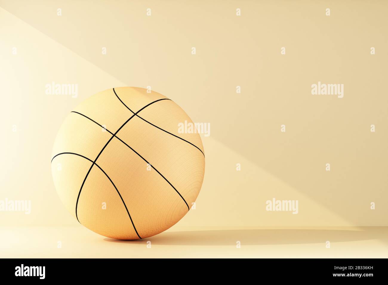 basketball ball lit by a ray of light. 3d rendering Stock Photo - Alamy