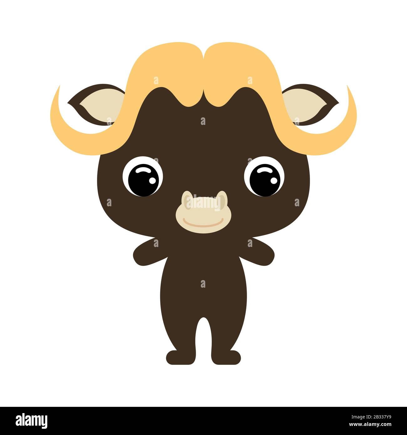 Cute baby musk ox. Cartoon character for decoration and design of the ...