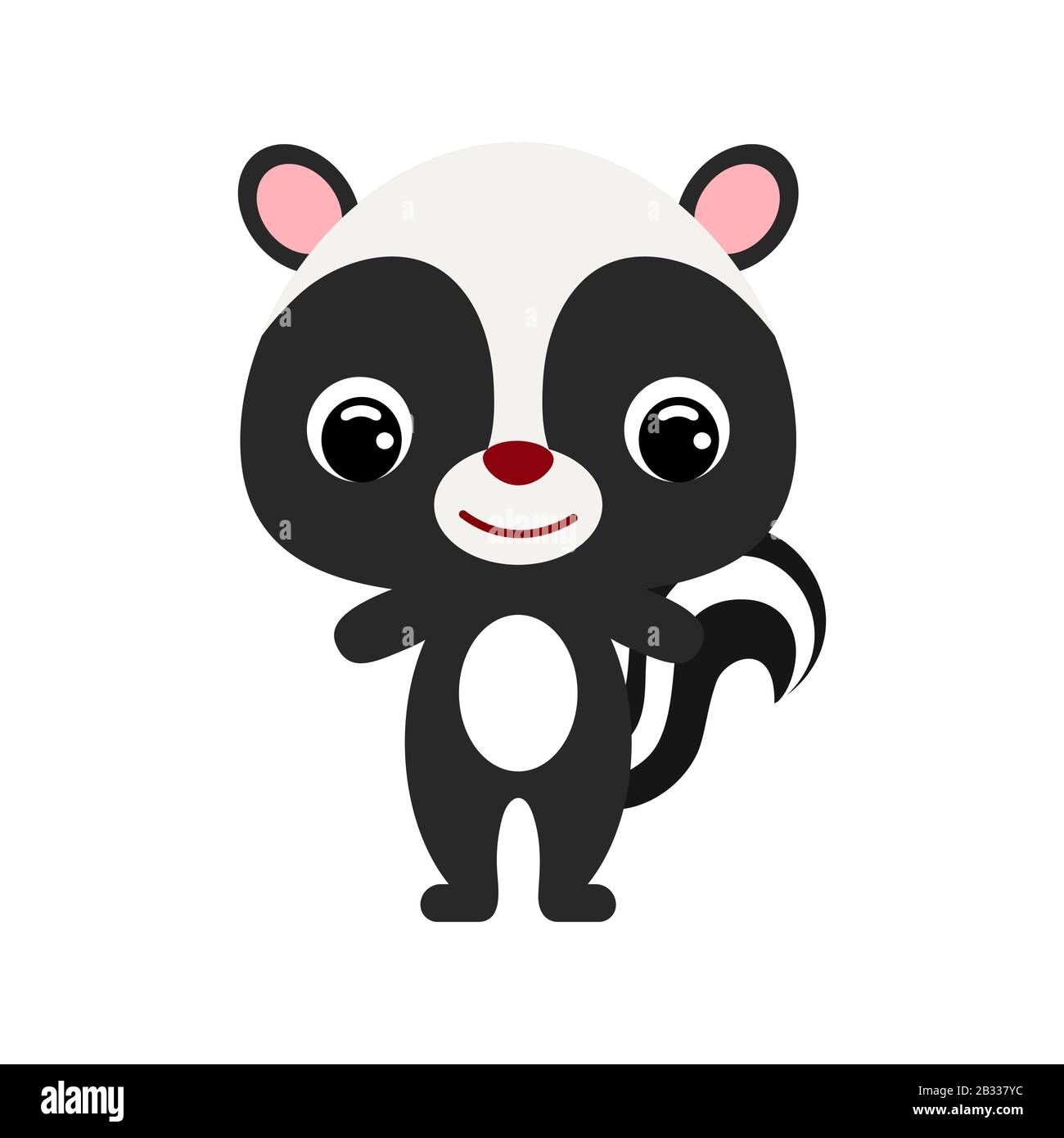 Cute baby skunk. Cartoon character for decoration and design of the ...