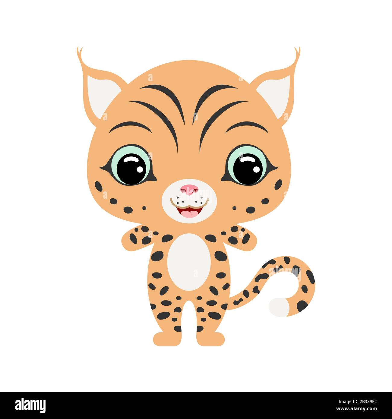 Baby lynx Stock Vector Images - Alamy