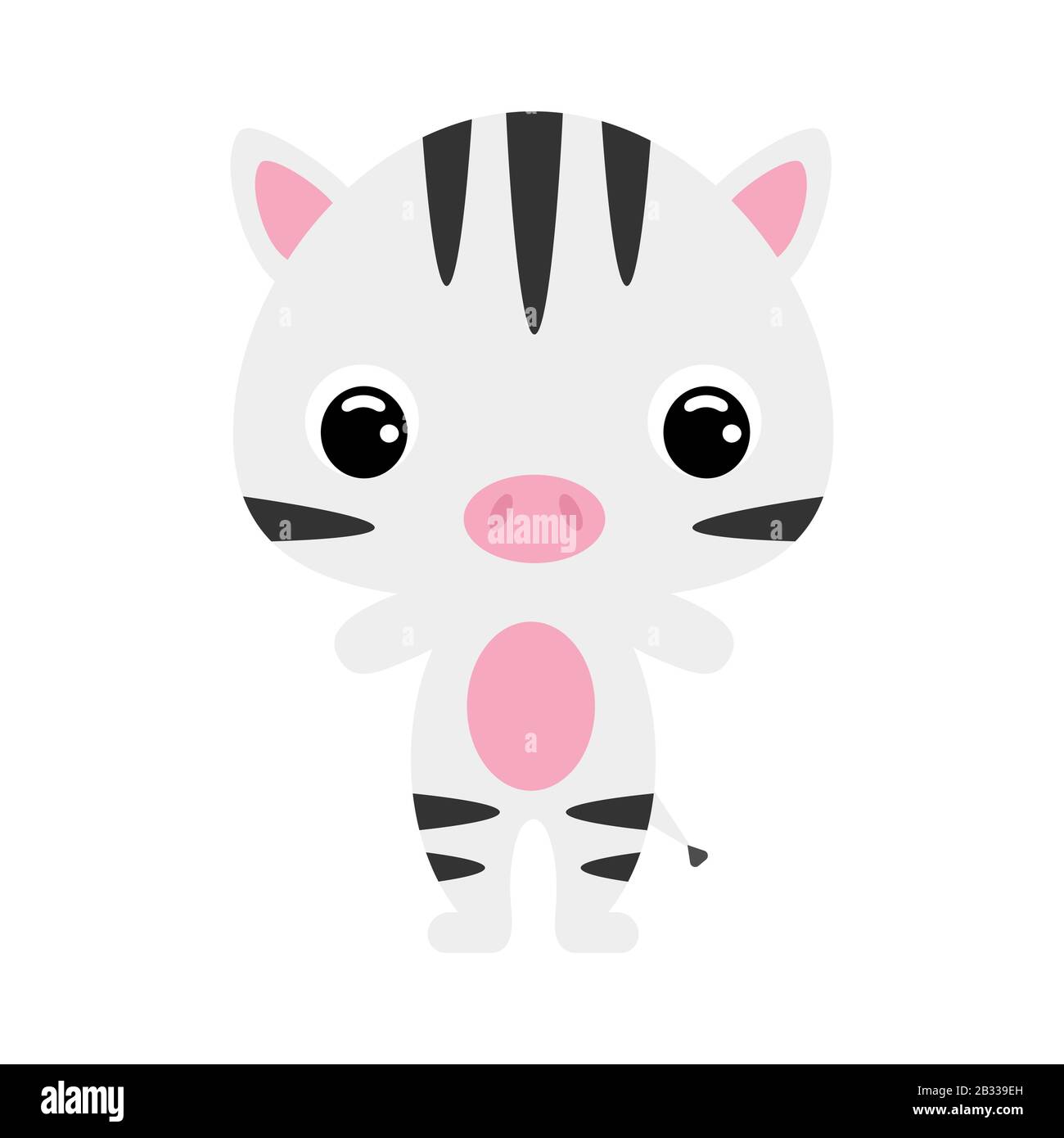 Cute Pink Zebra Cartoon