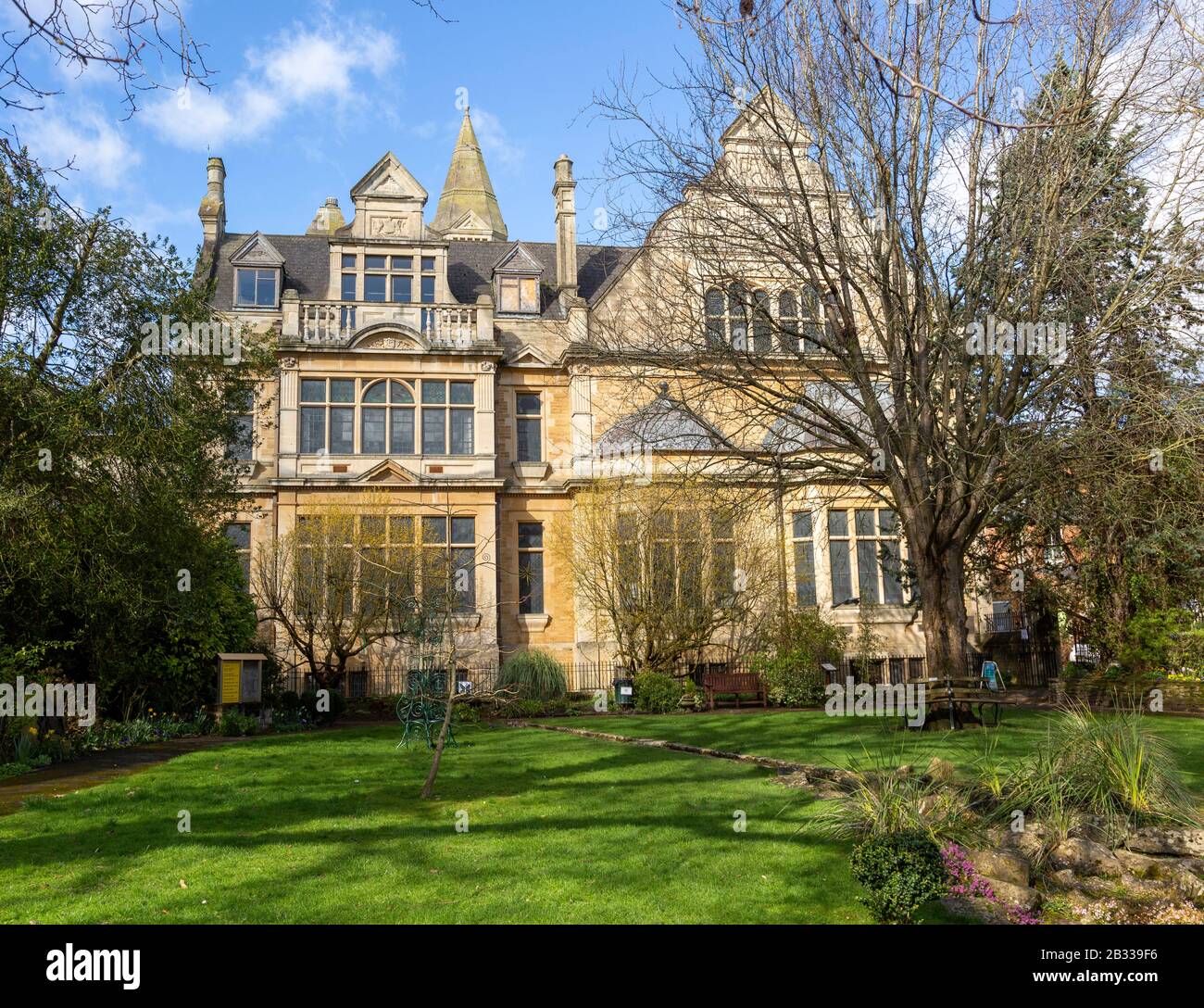 Town Hall building built 1887 and Sensory Garden, Trowbridge, Wiltshire ...