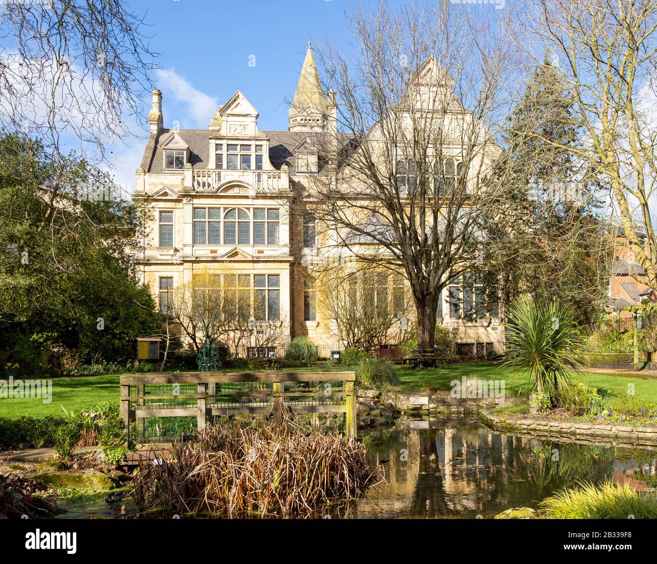Town Hall building built 1887 and Sensory Garden, Trowbridge, Wiltshire ...