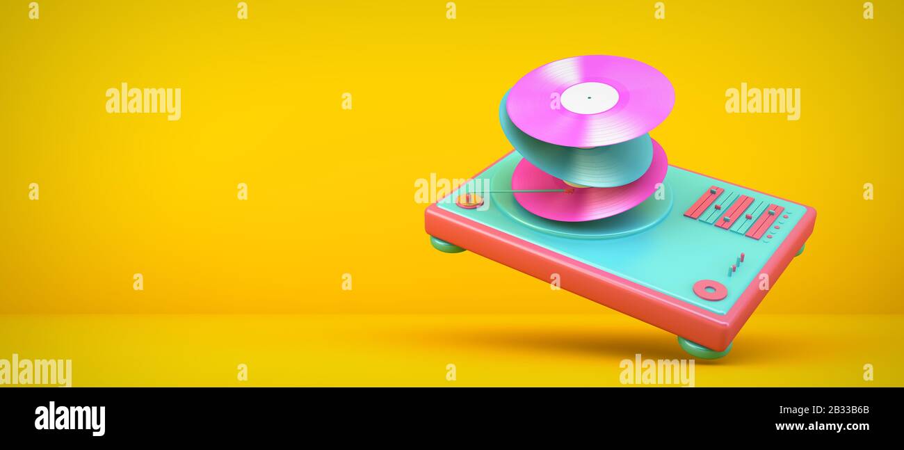 Yellow turntable hi-res stock photography and images - Alamy