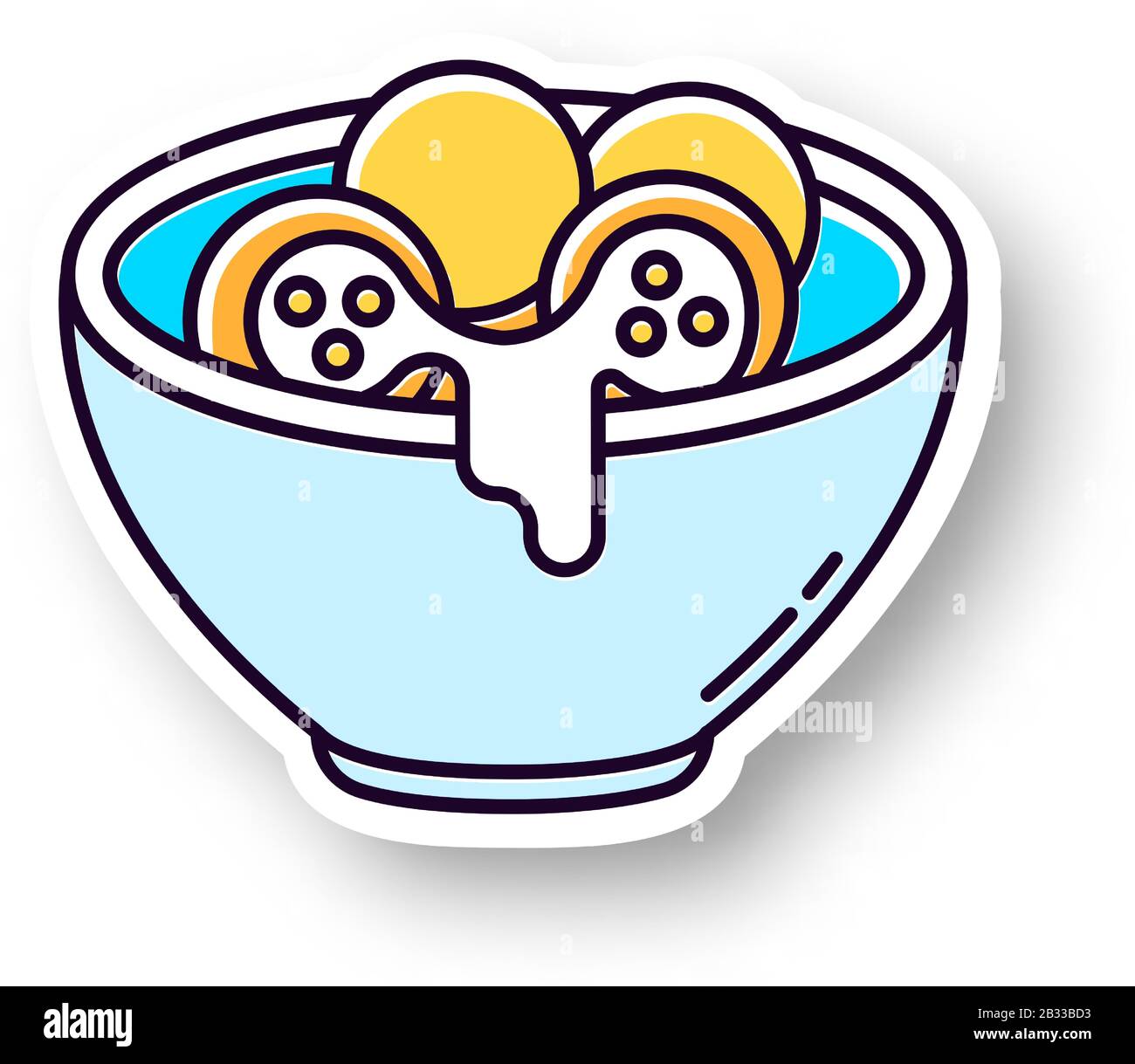 Cheese bread patch. RGB color printable sticker. Arancini. Pão de ...